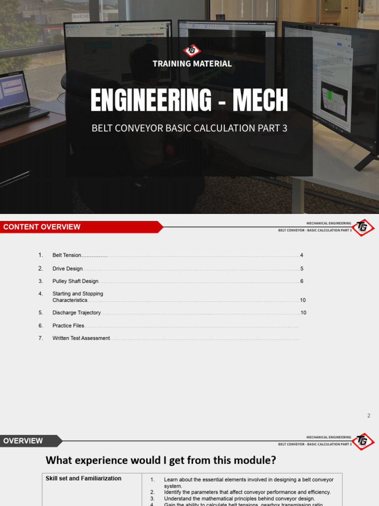 Belt Conveyor Basic Calculation Part 3 (Including Trajectory From Mech-q) | PDF | Belt ...