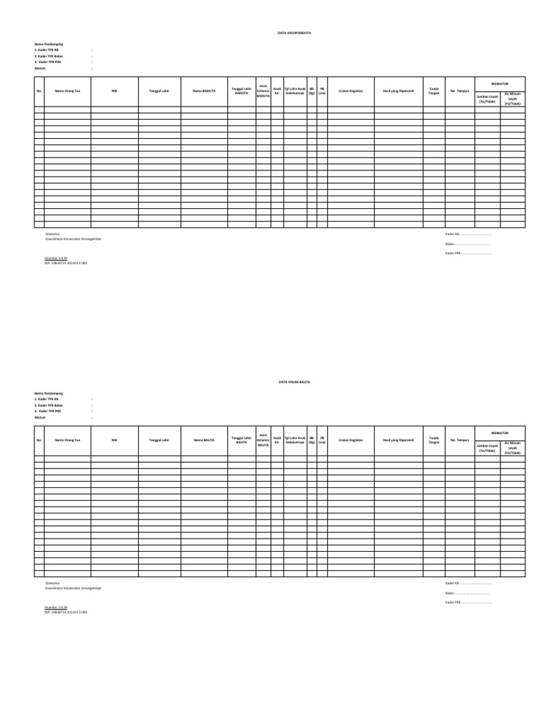 FORM TPK 2023 SIMANGAMBAT | PDF