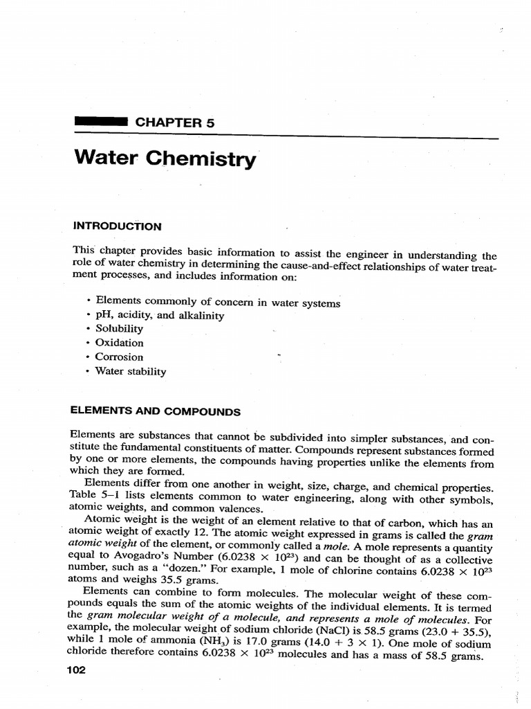 05 - Ch-5-Water Chemistry | PDF