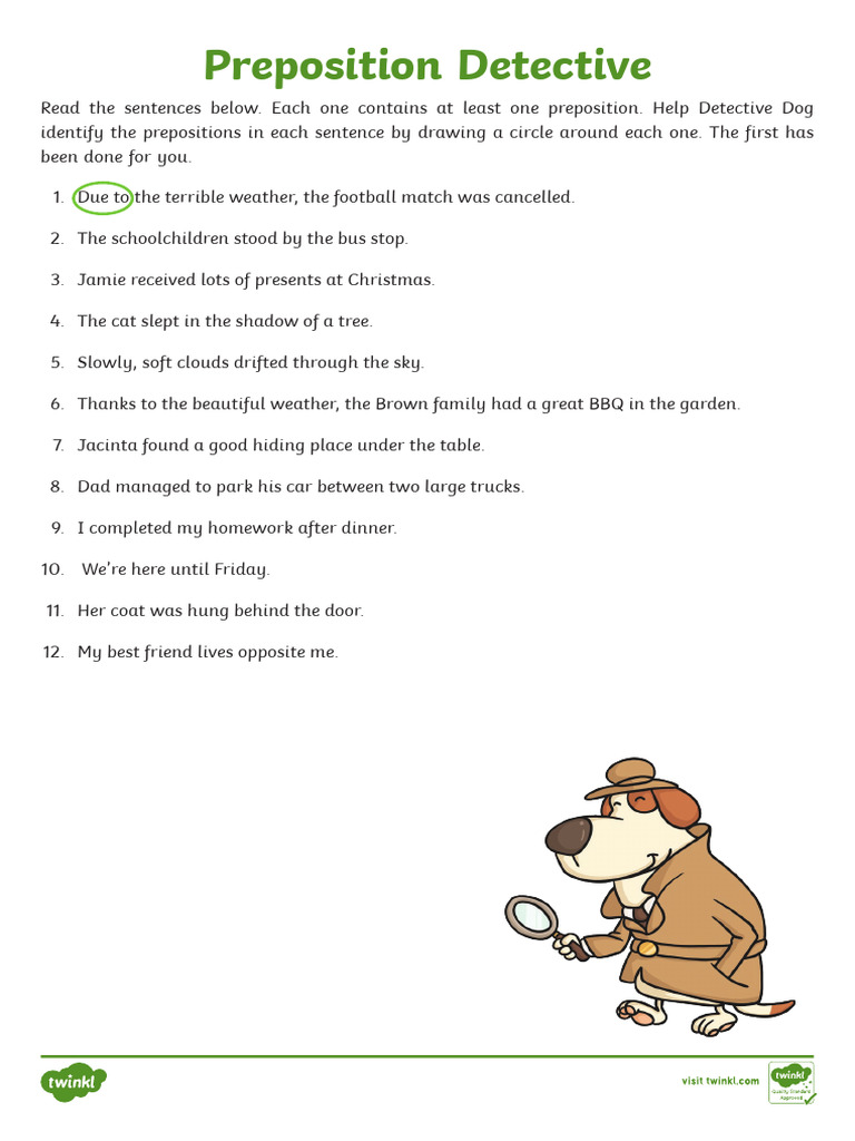 Preposition Detective | PDF