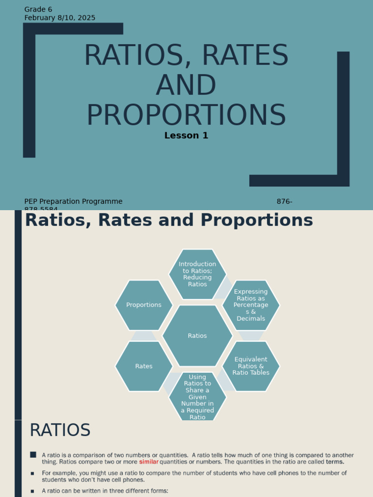 Grade 6 Ratios, Rates, and Proportions Guide | PDF
