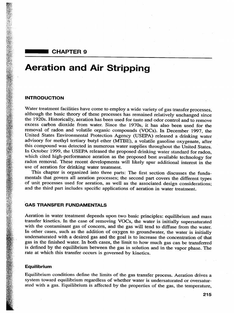 09 - Ch-9-Aeration and Air Stripping | PDF