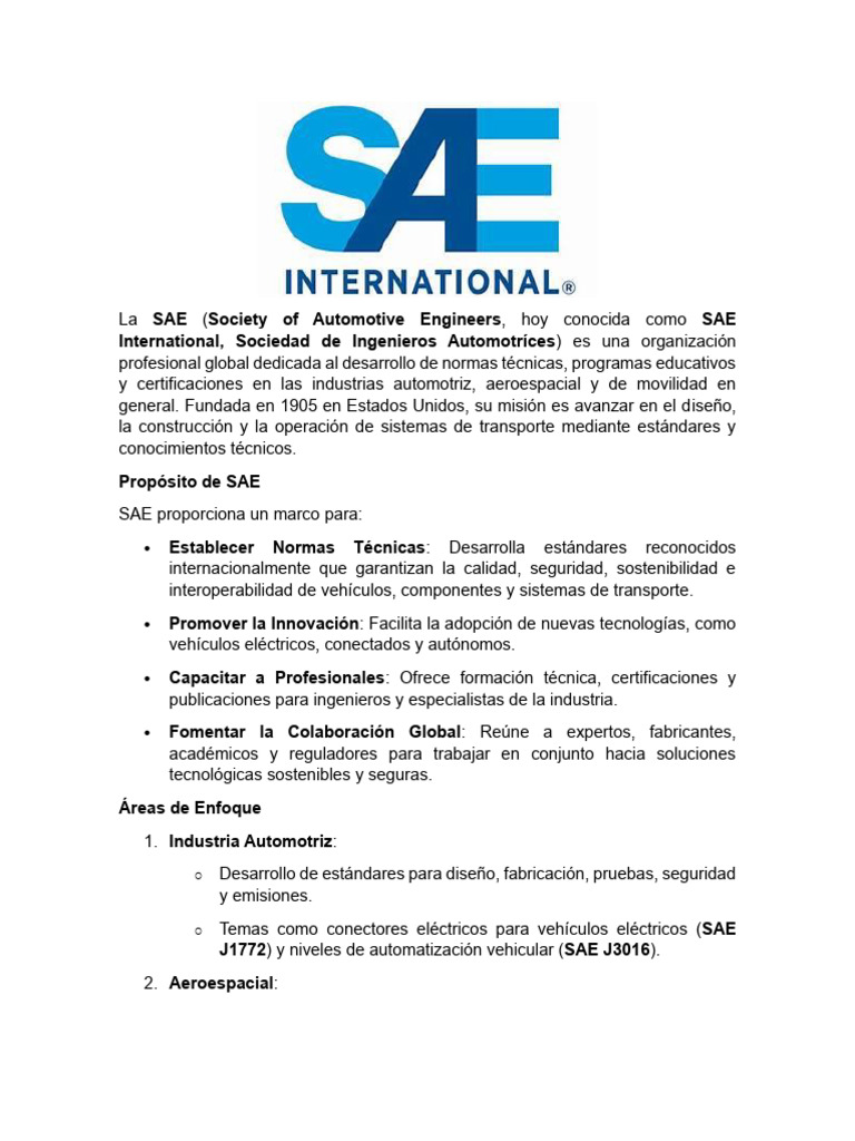 06 Normas SAE | PDF | Calidad (comercial) | Soldadura