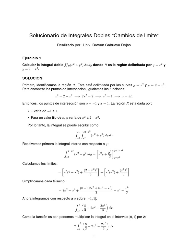 Cambios de Límites en Integrales Dobles | PDF | Integral | Triángulo