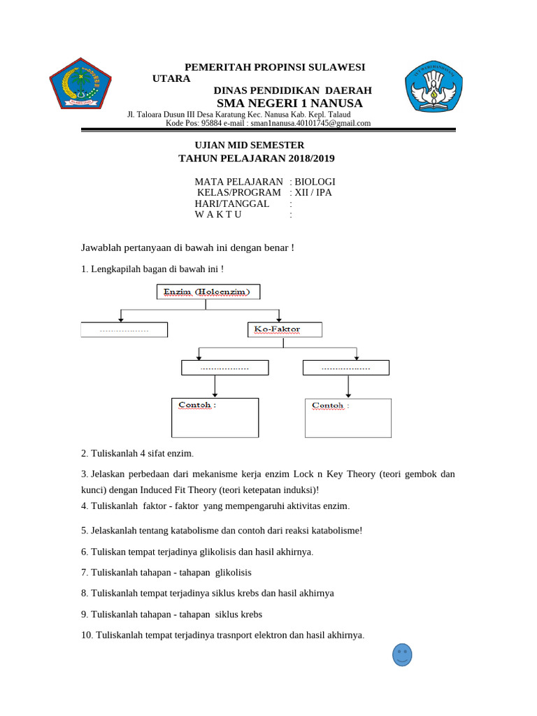 Soal Mid BIOLOGI Kelas XII IPA | PDF