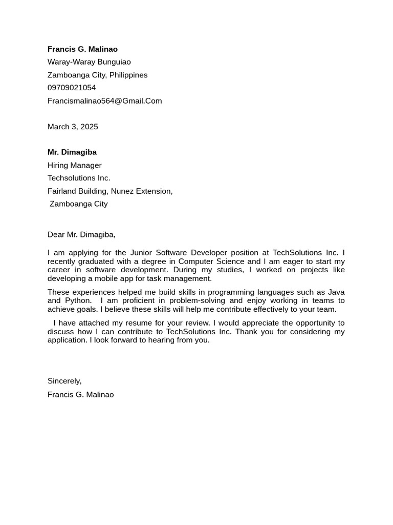 1copy 8K Application Letter | PDF