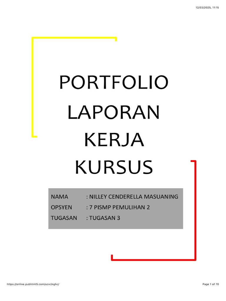 Laporan Kerja Kursus - Membalik Buku Halaman 1-50 | Pubhtml5 | PDF