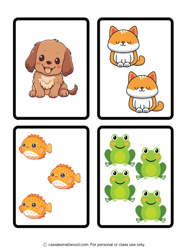 Preschool Free Printable Counting Cards | PDF