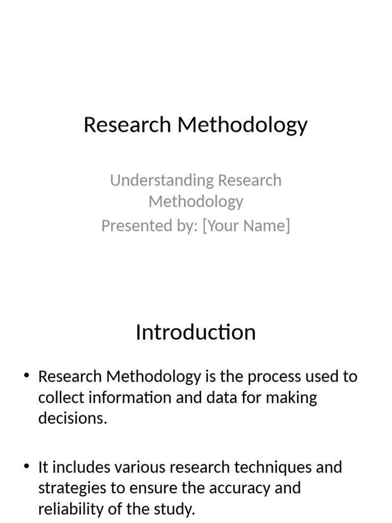 Research Methodology Overview Guide | PDF