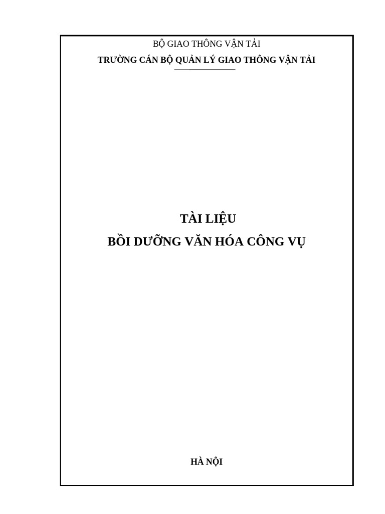 Tai Lieu Boi Duong Van Hoa Cong Vu 2021 | PDF