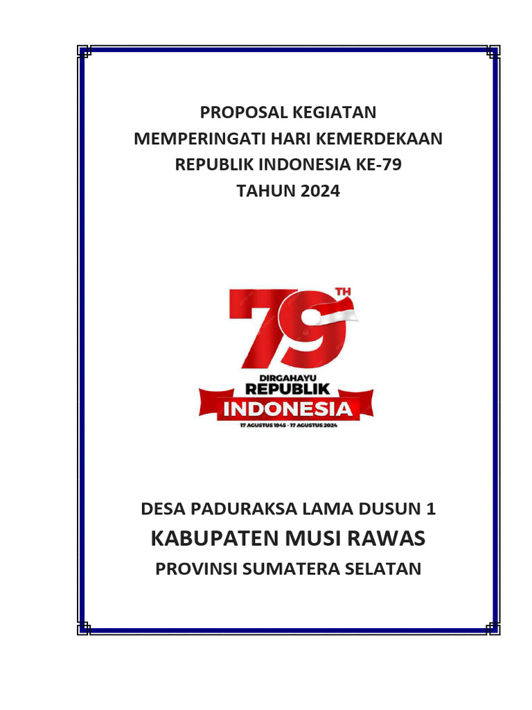 Proposal Perayaan HUT RI ke-79 2024 | PDF