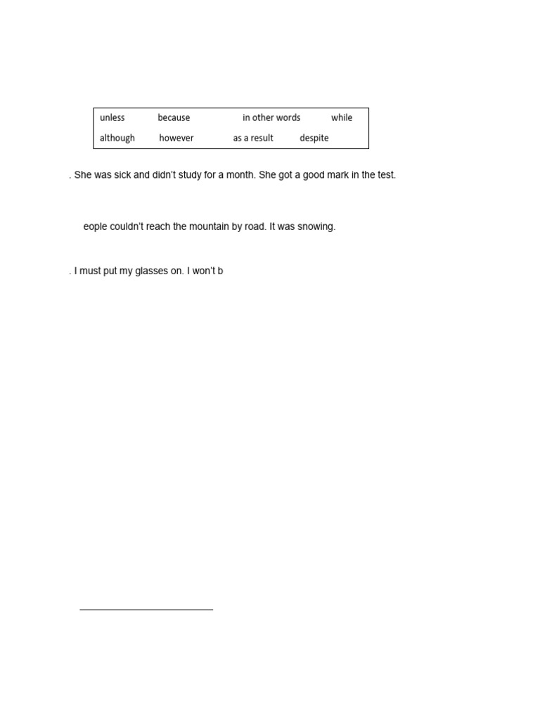 Transition Words Practice Worksheet | PDF | Vegetarianism | Foods