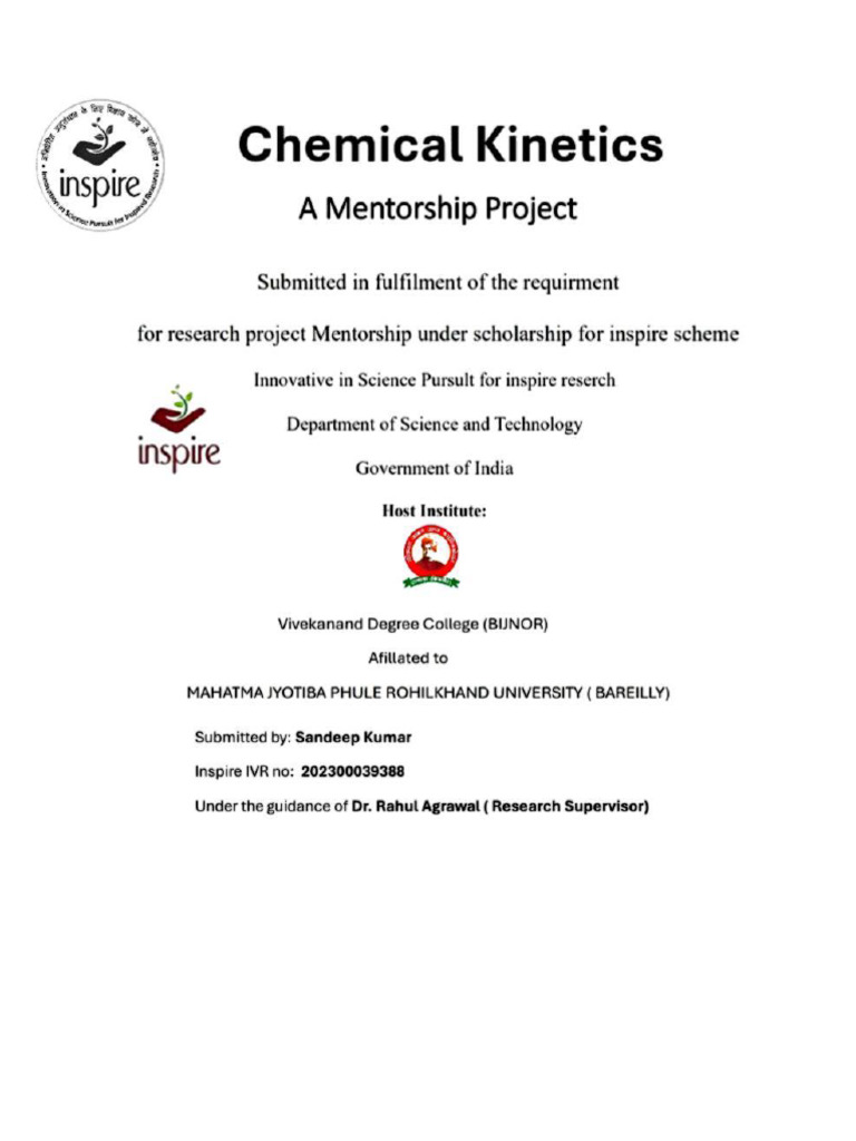 Chemical Kinetics | PDF