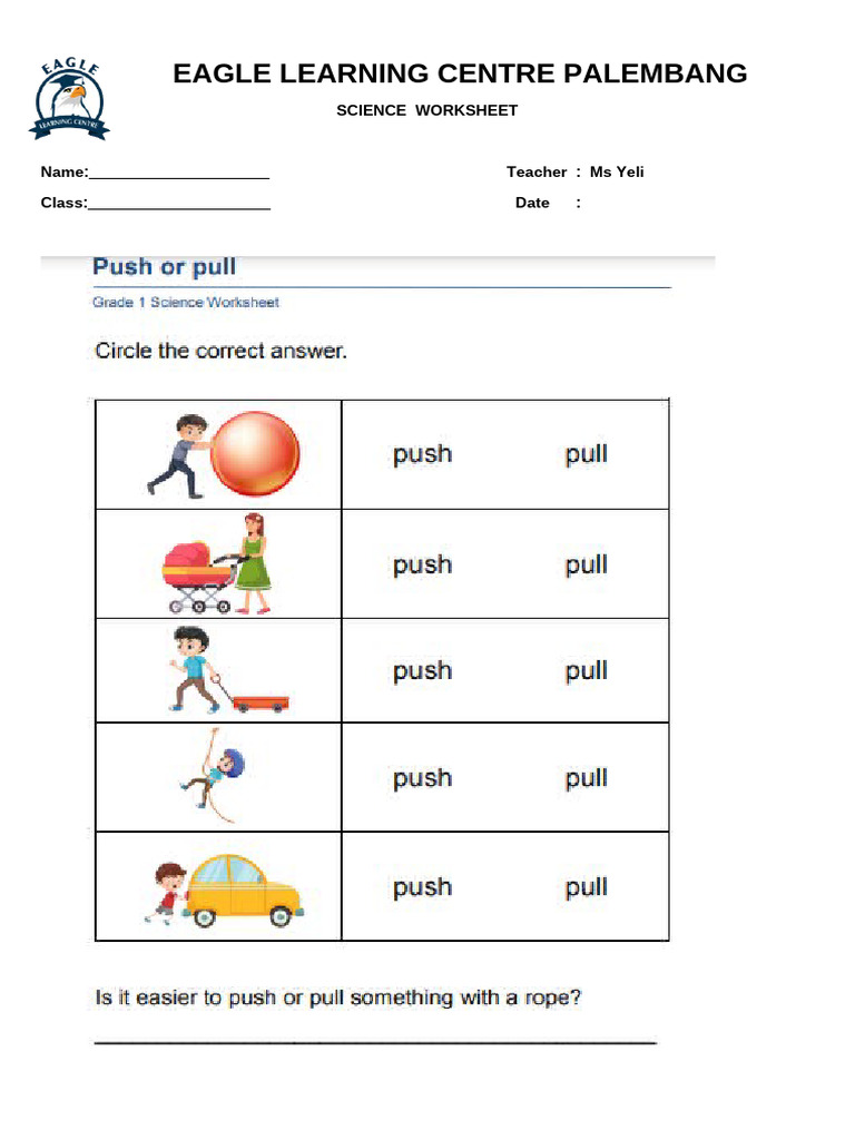 WS Science Grade 1 Forces and Sense | PDF