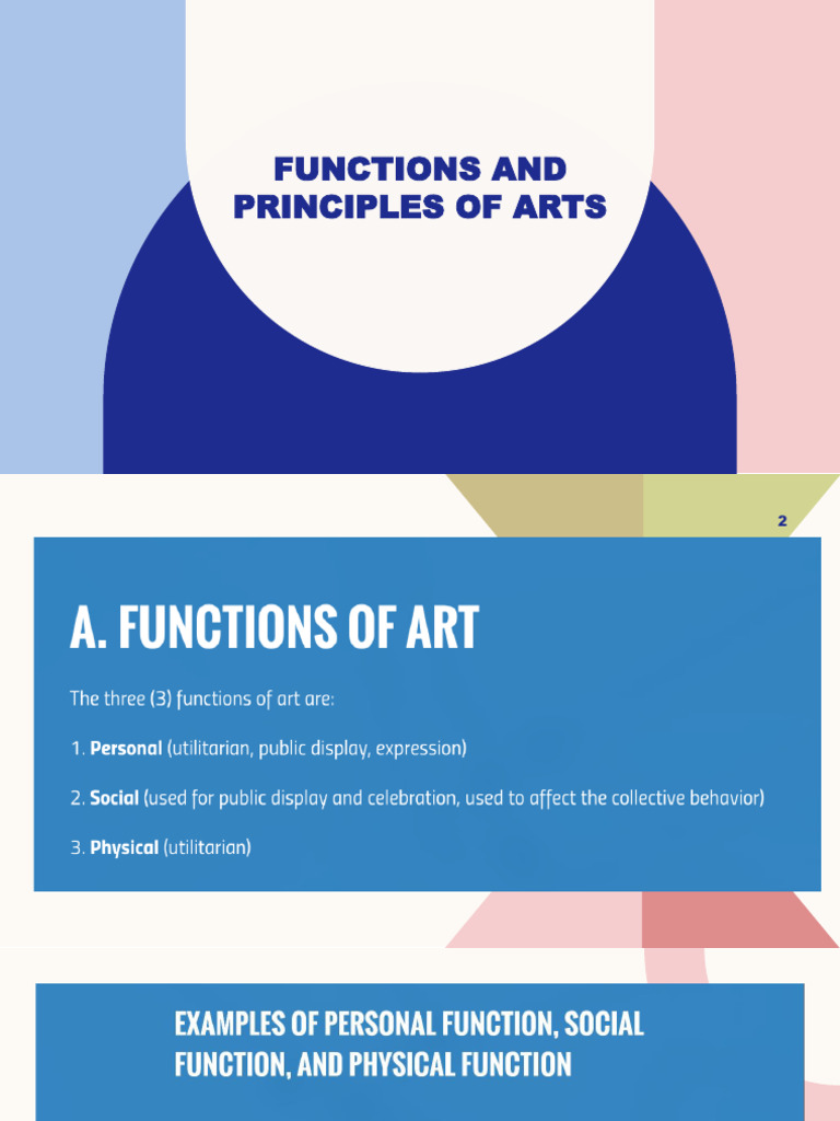 Functions and Principles of Arts | PDF