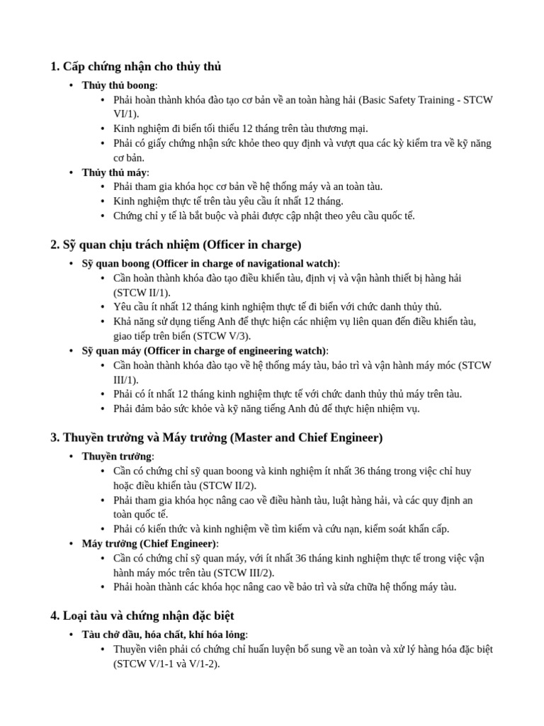 STCW | PDF