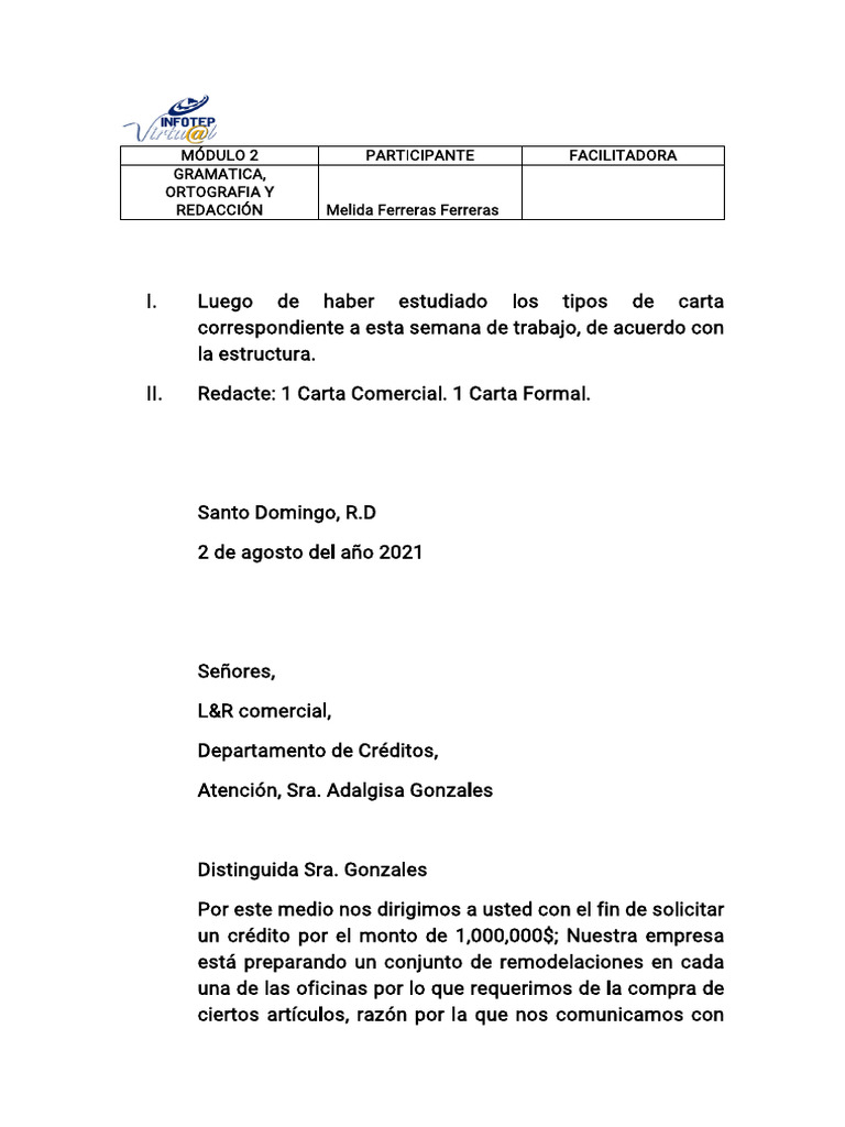Ejemplos de Cartas Comerciales y Formales | PDF