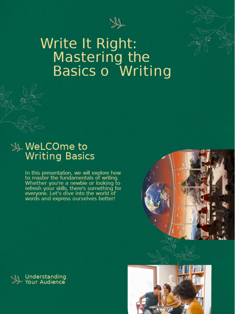 Slidesgo Write It Right Mastering The Basics of Writing ...