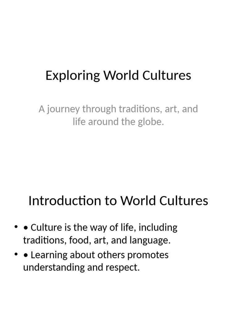 World_Cultures_Presentation | PDF