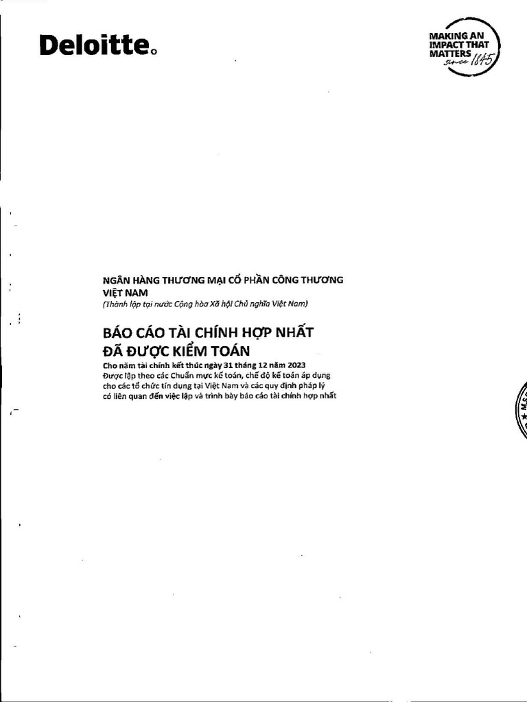 BCTC Hop Nhat Kiem Toan Nam 2023 | PDF