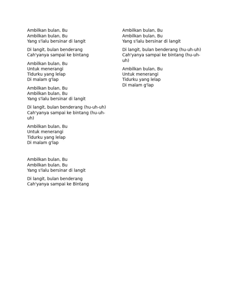 Ambilkan Bulan | PDF