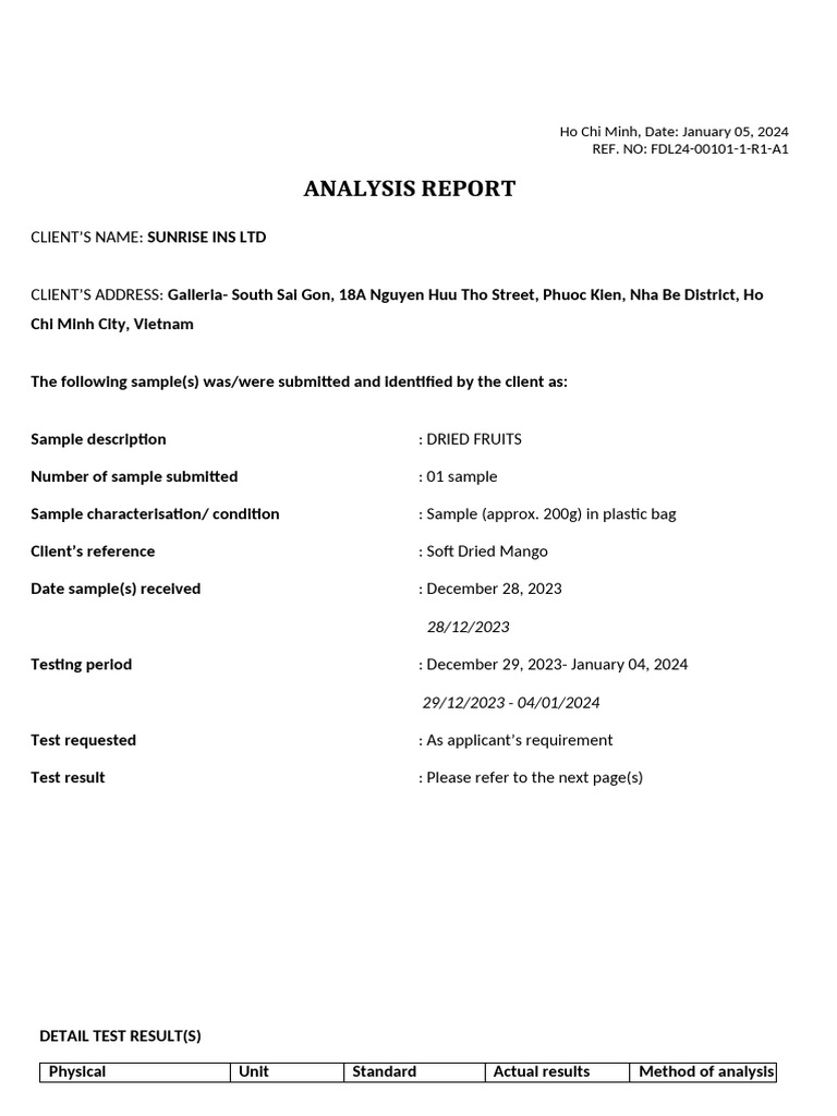 ANALYSIS REPORT_DRAFT | PDF
