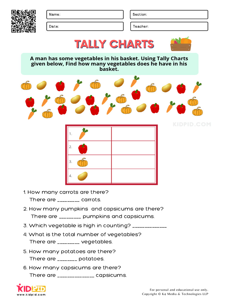 Tally-Charts-Printable-Worksheets-for-Grade-1 | PDF | Elementary ...