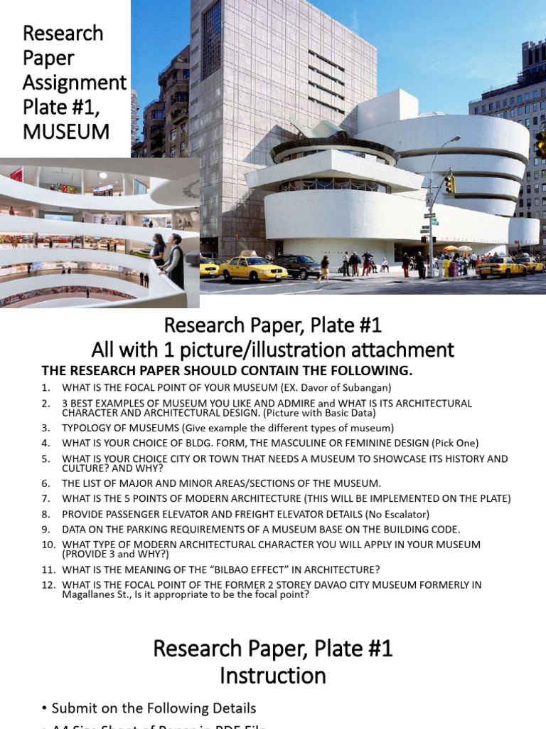 Plate #1 Museum Research Paper Assignment | PDF