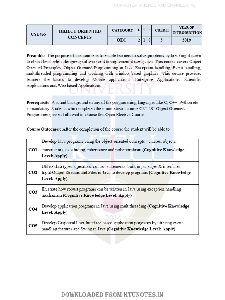Object Oriented Concepts | PDF | Java (Programming Language) | Class (Computer Programming)