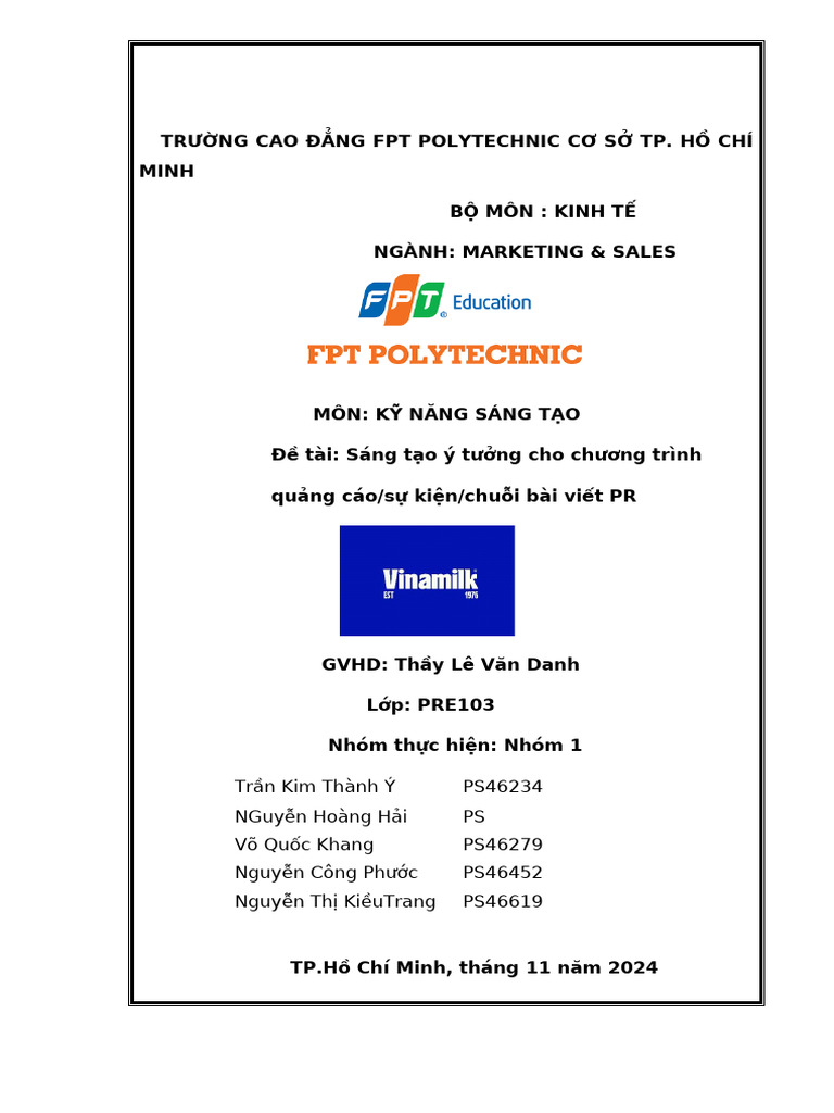 Pre103 - Asm-Nhóm 1 - Y1 | PDF