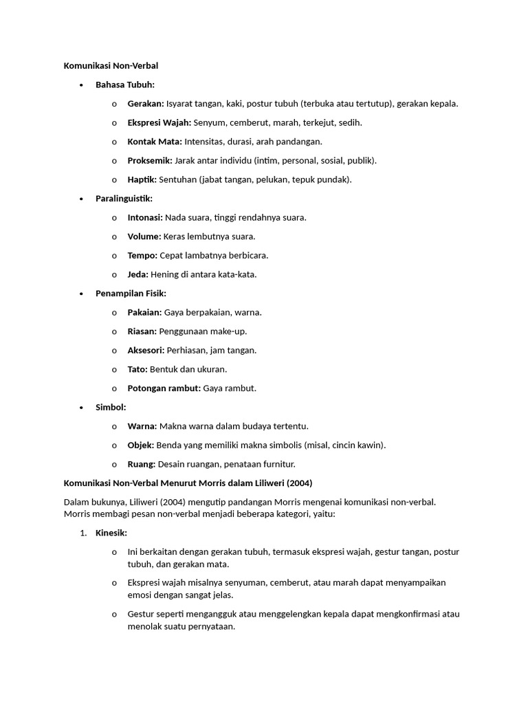 Komunikasi Verbal Dan Non Verbal | PDF