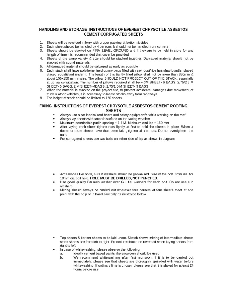 Instructions For Handling - English | PDF