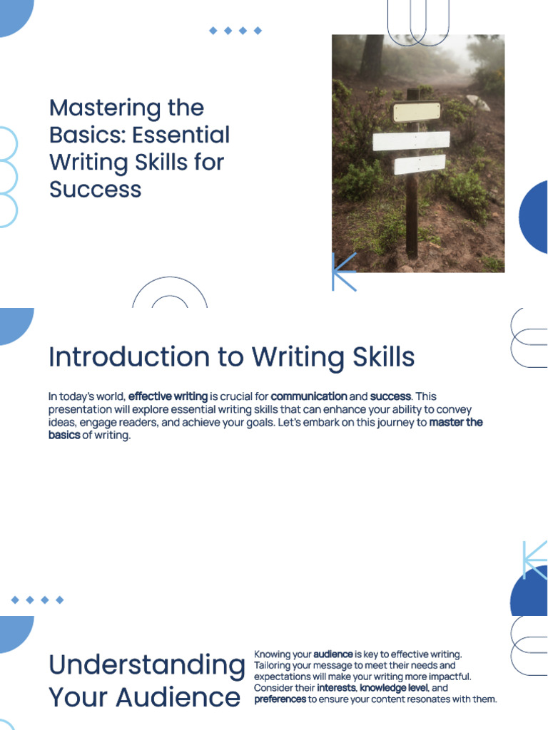 Slidesgo Mastering The Basics Essential Writing Skills For Success 20240918071452r5UU | PDF