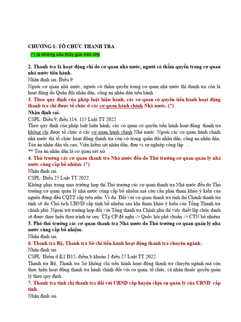 Ôn Tập Luật TT, KN, TC | PDF