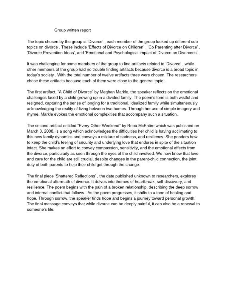 Group Written Report | PDF