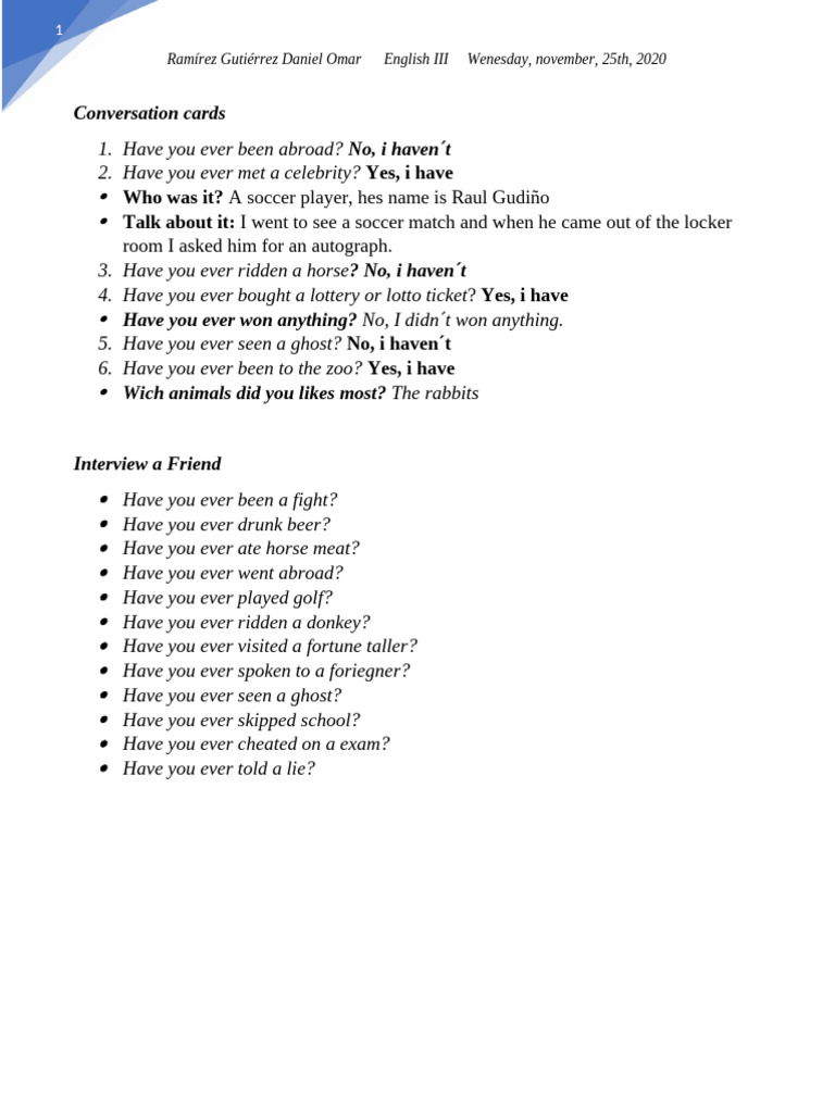 Conversation Cards | PDF