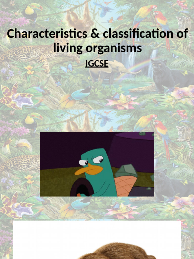 1. Characteristics and Classification of Living Organisms | PDF