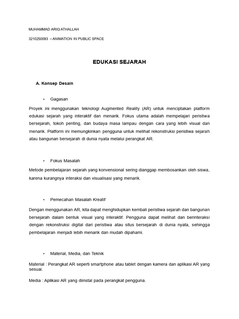 Muhammad Ariq Athallah - Eas - Animation in Public Space | PDF