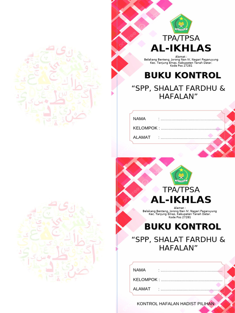 BUKU KONTROL TPA AL IKHLAS | PDF