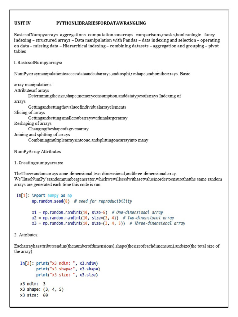 fundamentals of data science unit 4 and 5 | PDF | Computer Programming