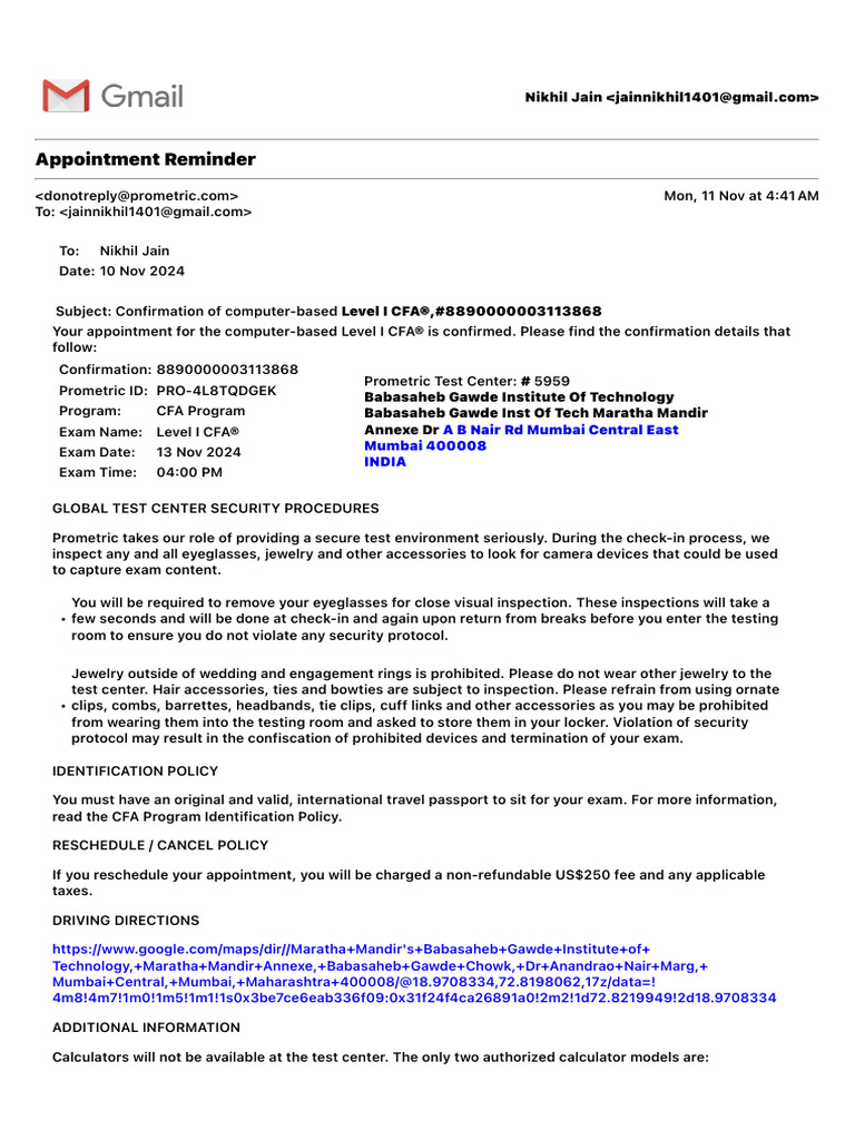 Appointment Reminder | PDF