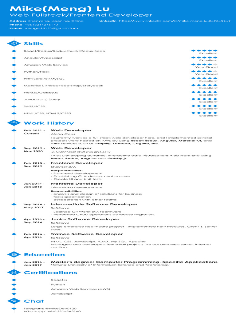 Resume Mike 2021 12 | PDF