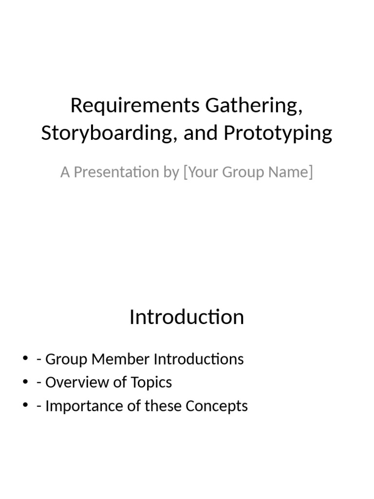 Requirements Gathering and Prototyping Guide | PDF