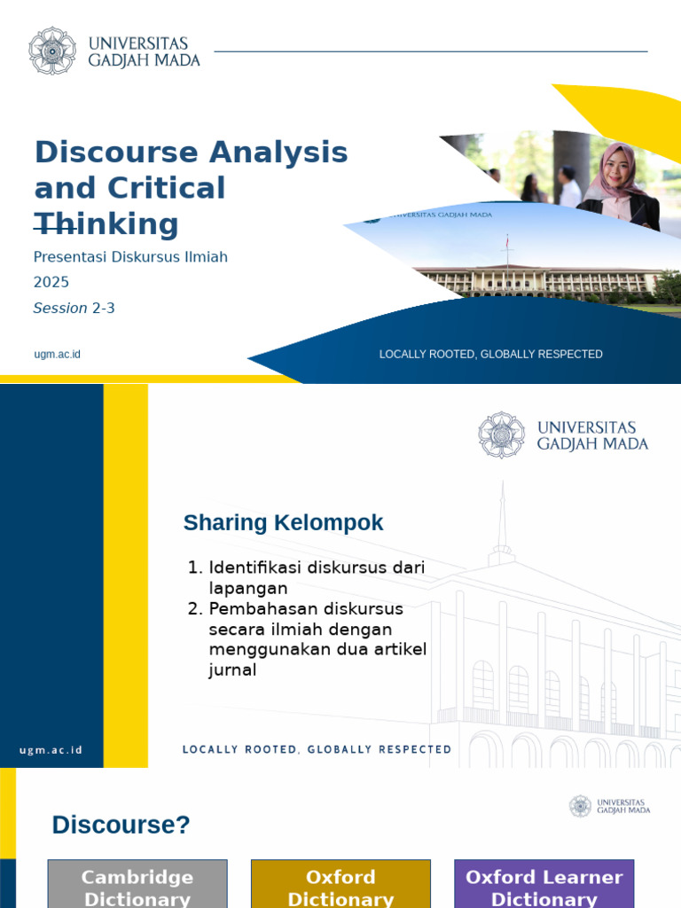 Kuliah 2-3_Discourse Analysis and Critical Thinking | PDF | Discourse | Critical Thinking