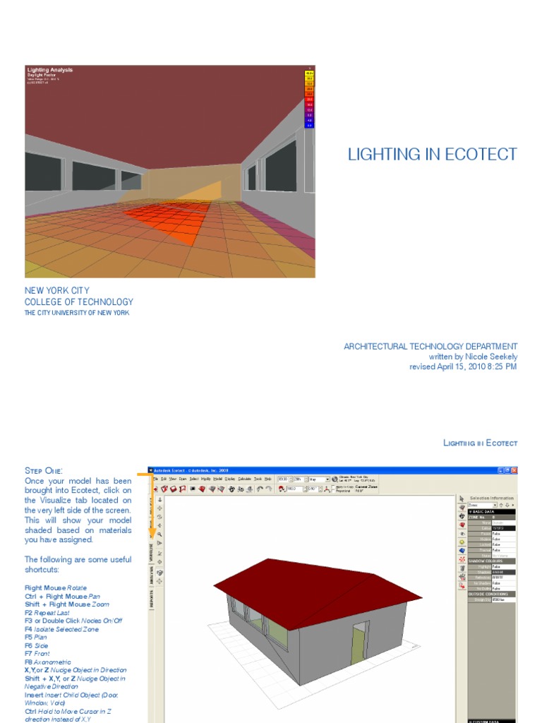 Lighting in Ecotect: New York City College of Technology | PDF ...