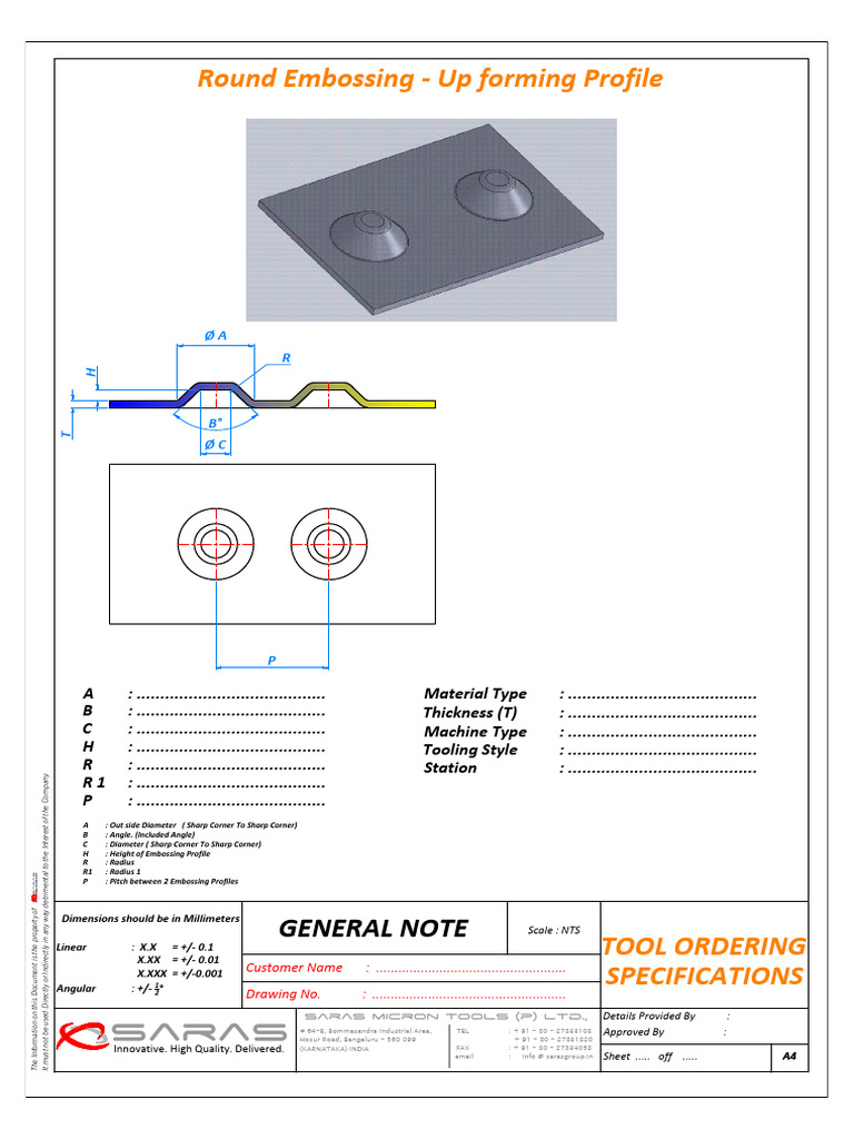 Tool Ordering Specifications Guide | PDF