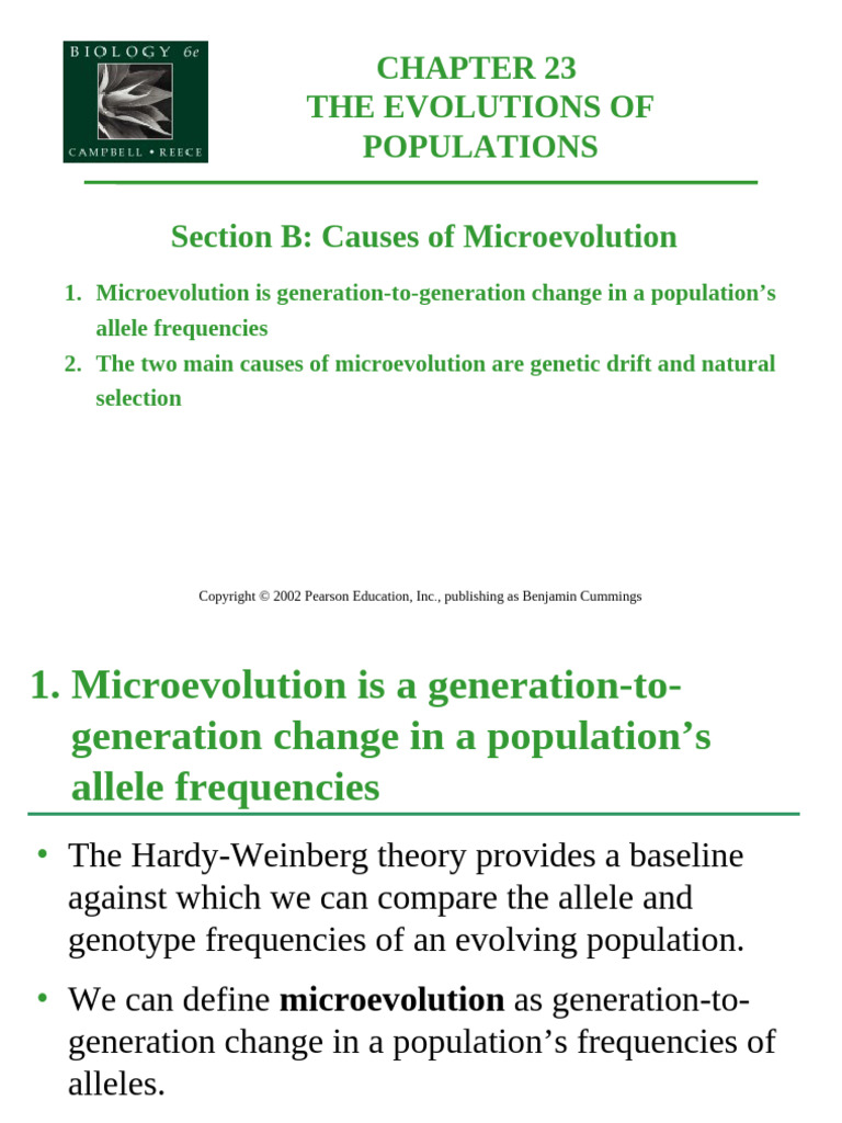 Process of Evolution Genetic Drift Microevolution | PDF | Natural ...