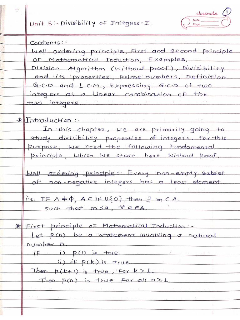 Unit 5 Divisibility of Integer | PDF