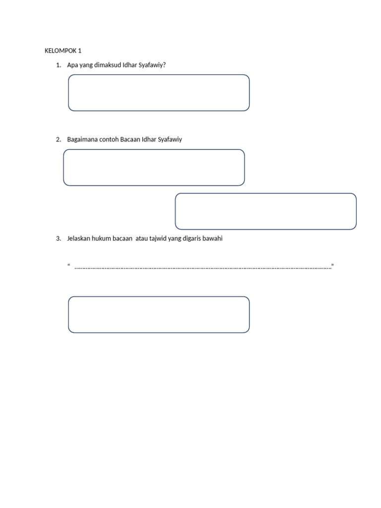 Soal BTQ Kelas 4 | PDF