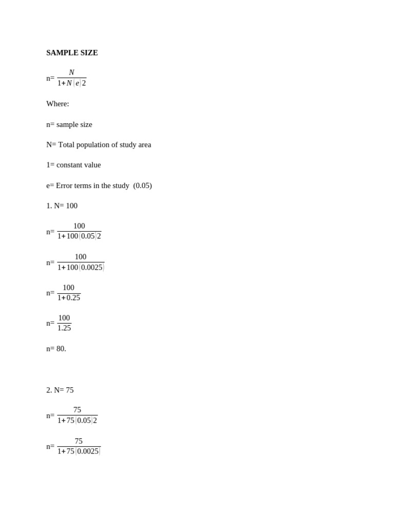 Sample Size Calculation Method Pdf 8648